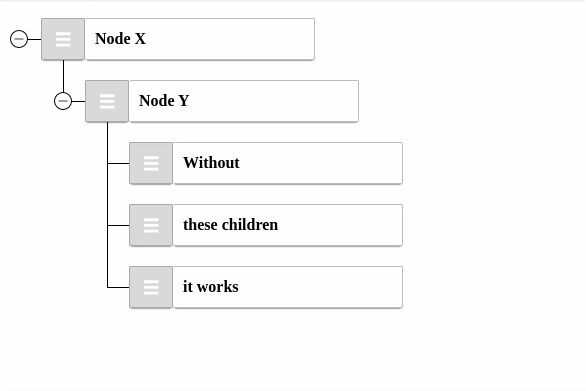 Dropping parent node to its child throws an error (even in storybook ...