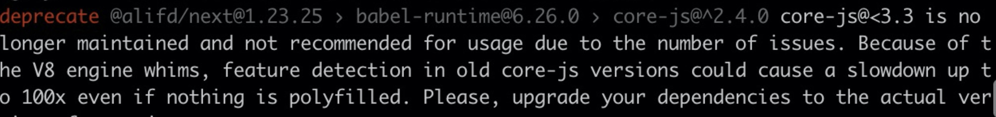 优化安装 icejs 依赖过程中的 deprecate 日志 · Issue #4746 · alibaba/ice · GitHub