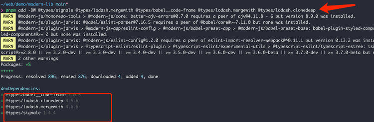 开发工具库时，创建 Monorepo过程中依赖包缺少报错 · Issue #562 · web-infra-dev/modern.js · GitHub