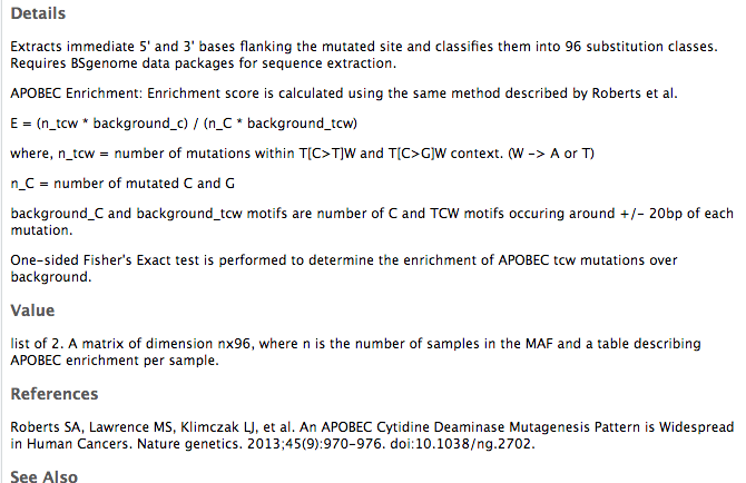 Questions about getting the APOBEC-specific count · Issue #500 · PoisonAlien/maftools · GitHub