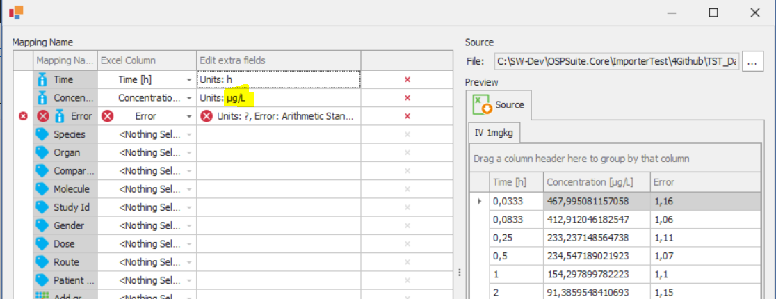 Importer-Redesign: Default setting for error units · Issue #871 · Open-Systems-Pharmacology ...