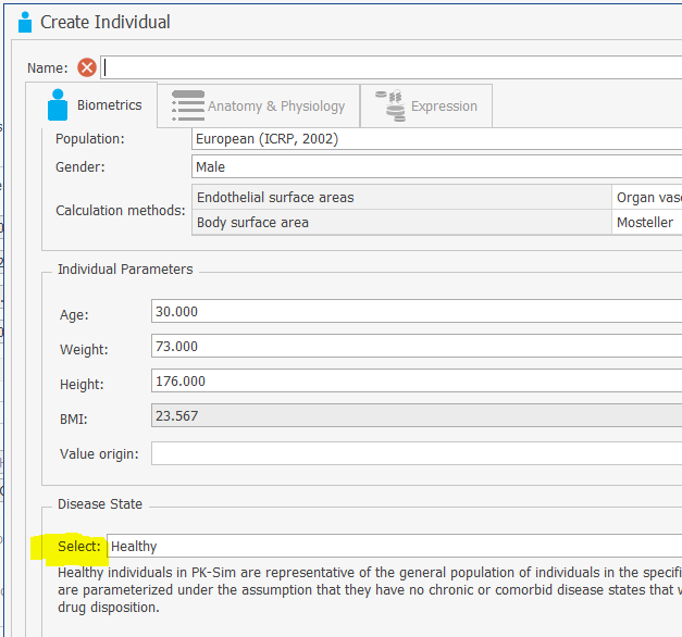 Create Individual: change Disease State selection label · Issue #2624 · Open-Systems ...