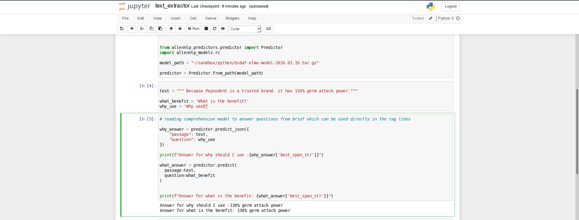 Inconsistency in answers generated by ELMo-Bidaf( trained on SQuAD) Demo and downloaded · Issue ...