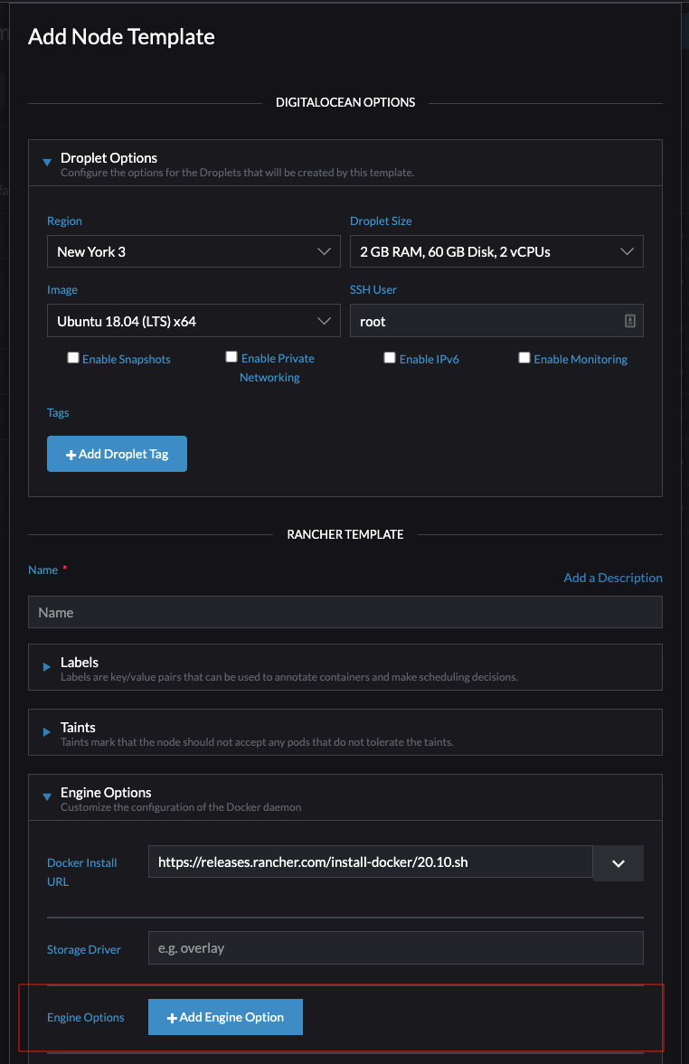 [Enhancement] Add Storage Options and Log Options fields to RKE1 Node Template Creation Modal ...