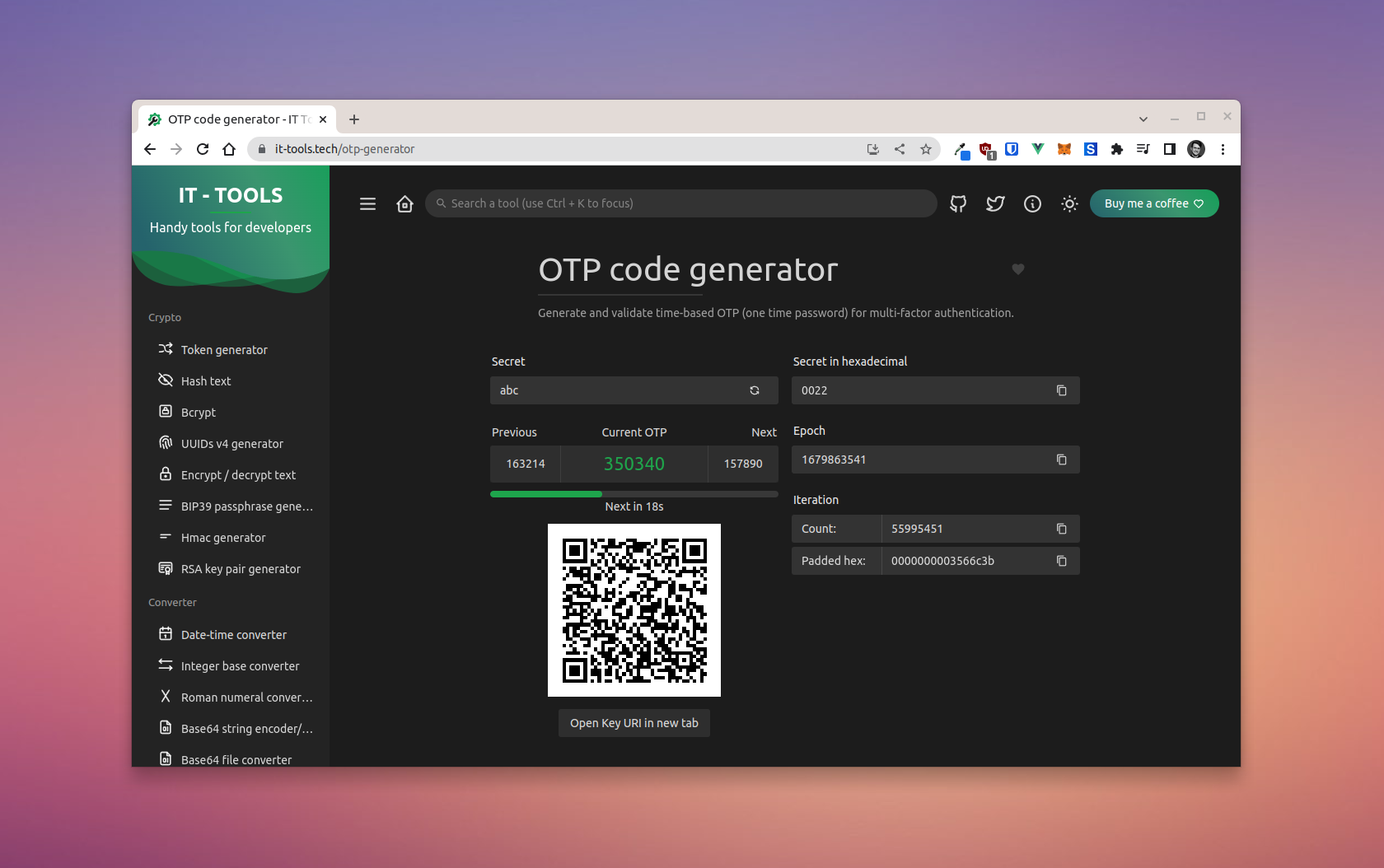 [bug] Otp Code Generator Should Accept Lower Case Secrets · Issue 283 · Corentinth It Tools