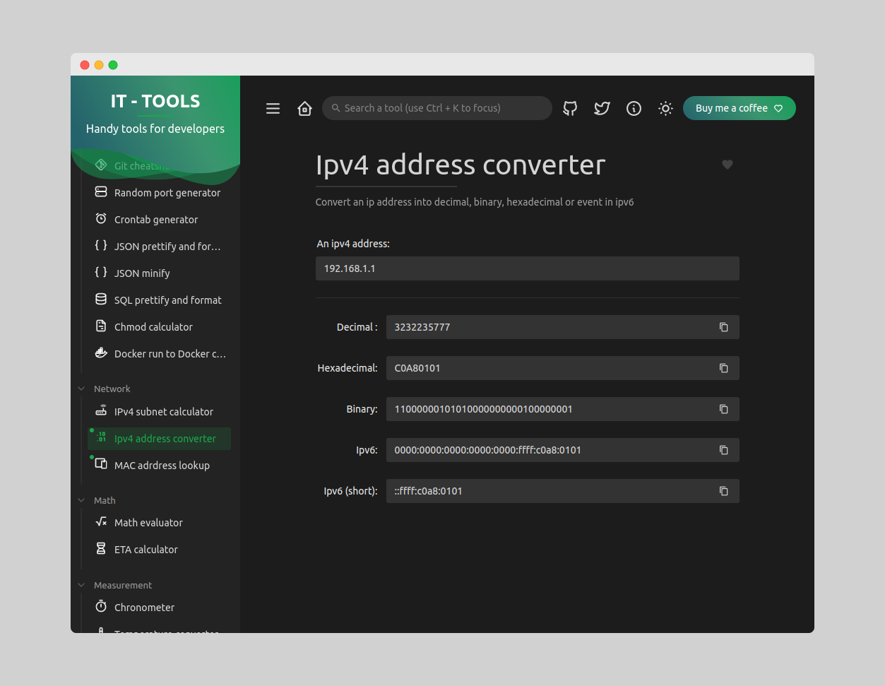 IPv4 Converter · Issue #341 · CorentinTh/it-tools · GitHub
