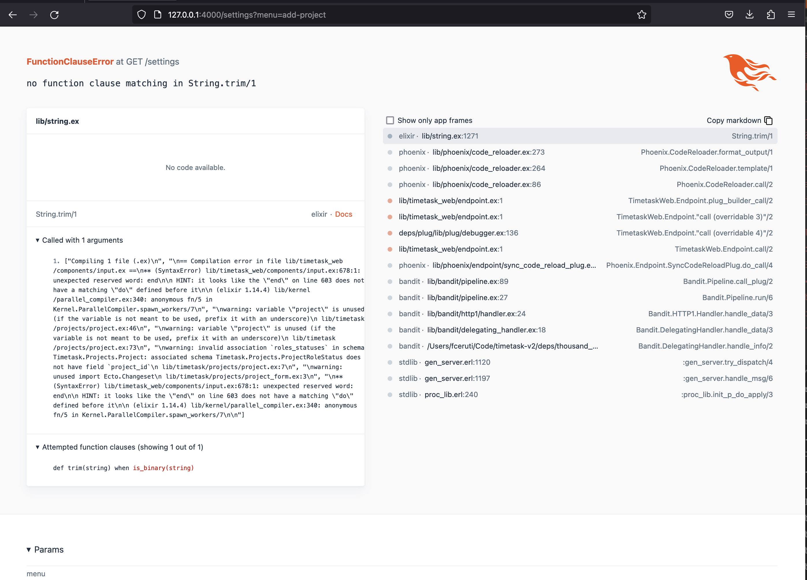 Obsure compiling error · Issue #5452 · phoenixframework/phoenix · GitHub Obsure compiling error · Issue #5452 · phoenixframework/phoenix · GitHub