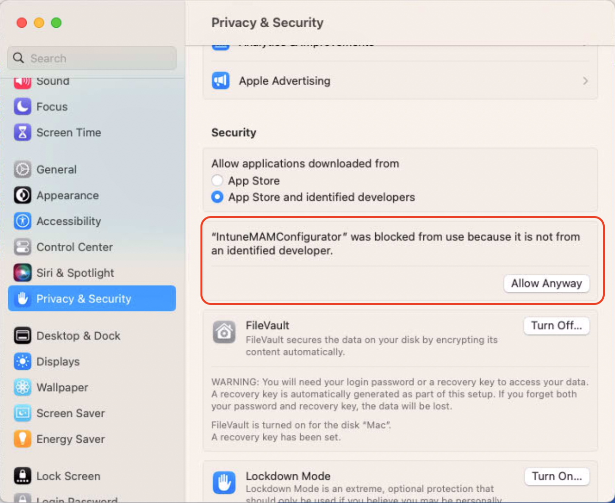 “intunemamconfigurator” Cant Be Opened Because Apple Cannot Check It 