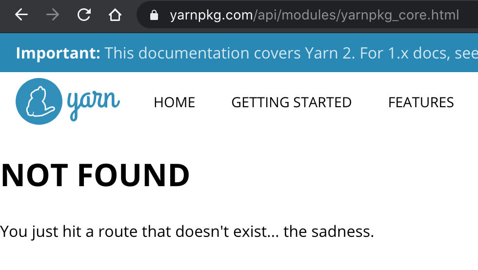 Bug Api Docs Not Found · Issue 2038 · Yarnpkgberry · Github
