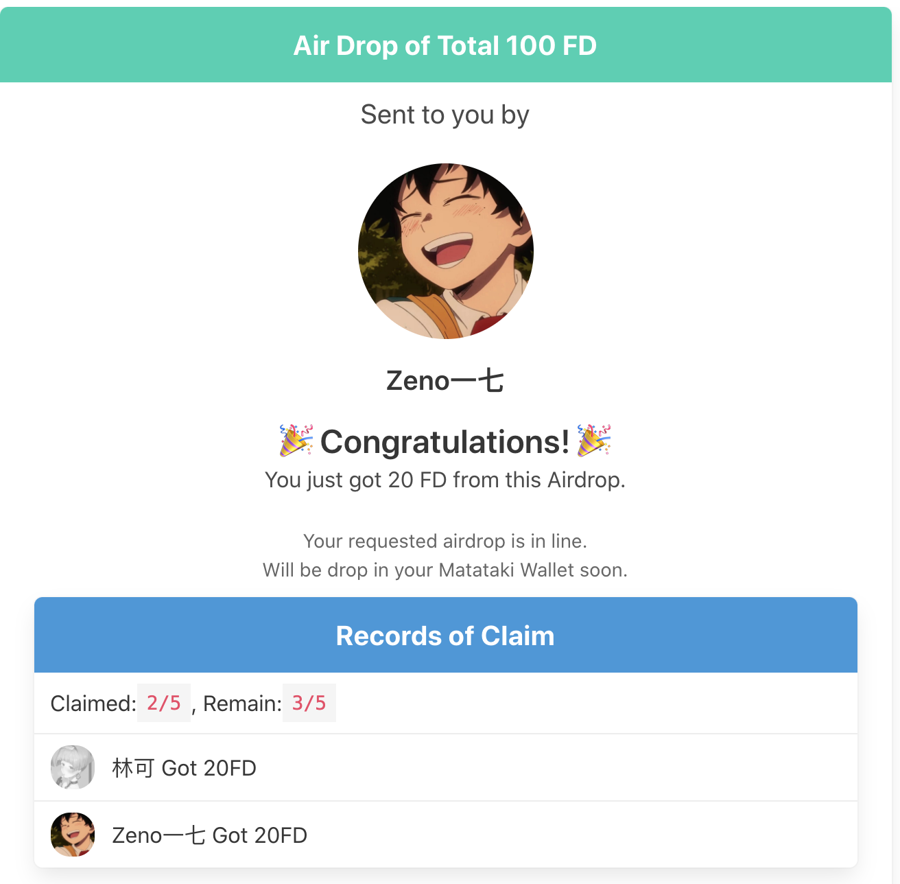 Records of Claim doesn't refresh after claim. [10 DAO] · Issue #13 · NaoMikuOshi/Matataki-Token ...