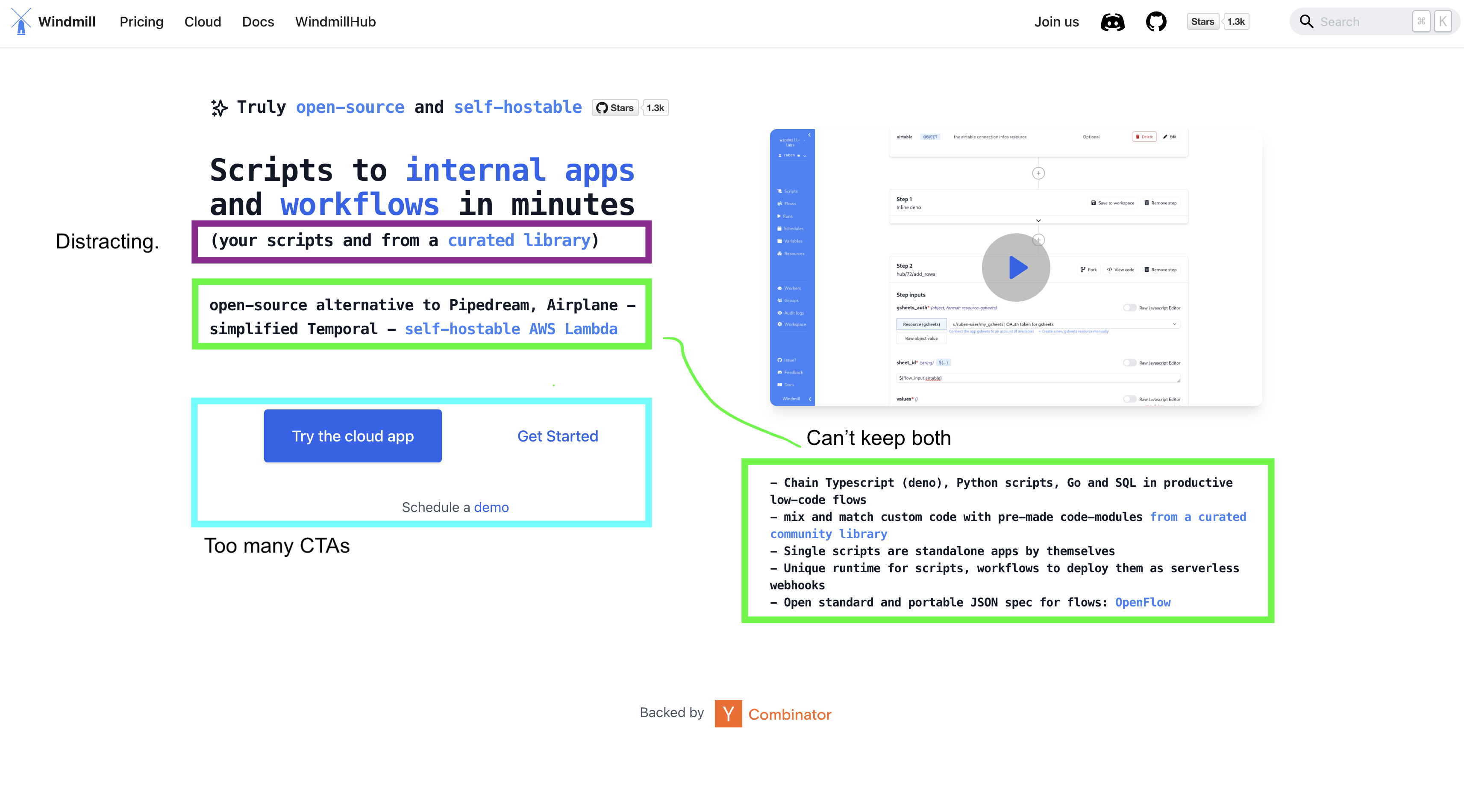 Revamp landing page · Issue #34 · windmill-labs/windmilldocs · GitHub