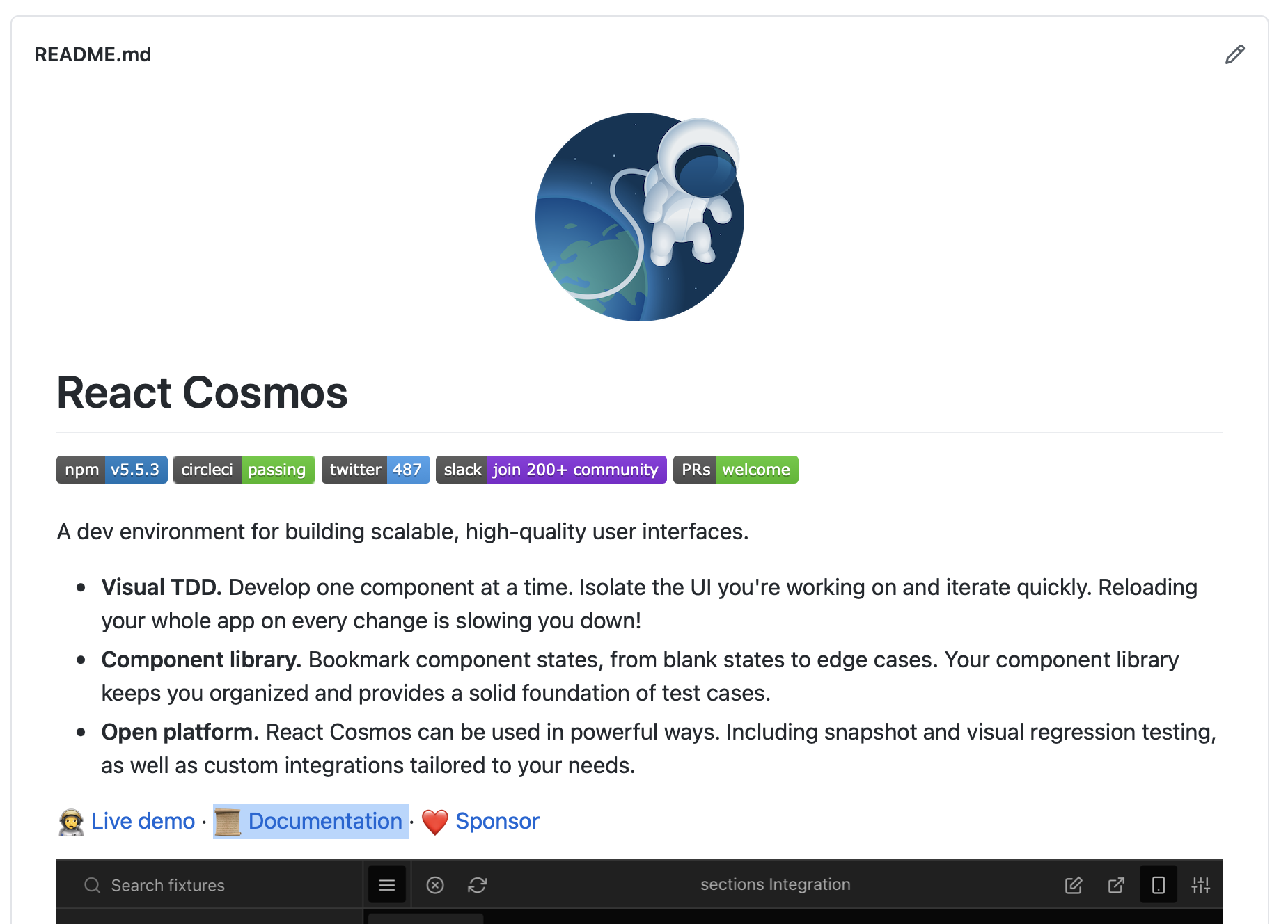 [Tutorial / Documentation] Link from the main README? · Issue #1283 · react-cosmos/react-cosmos ...
