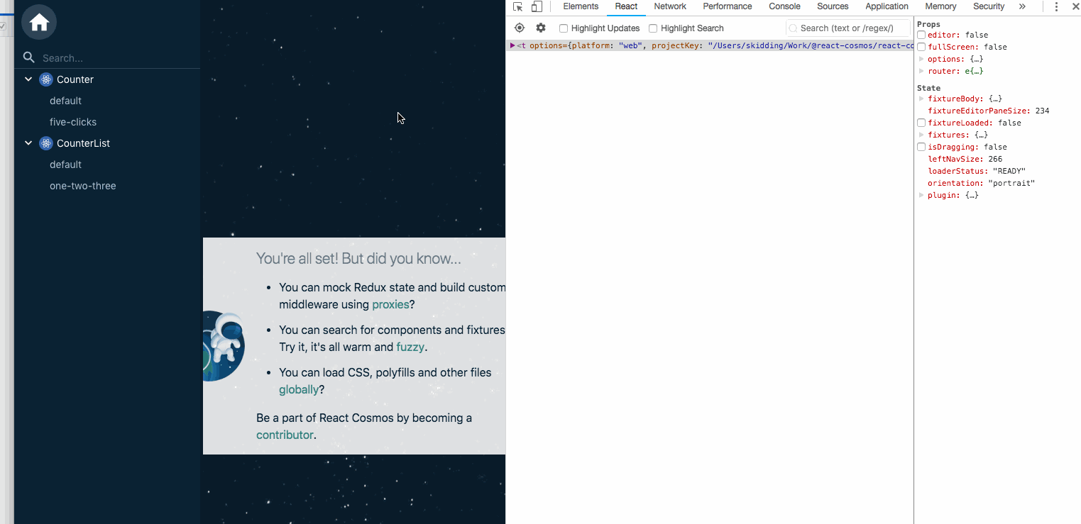 React devtools "Select element" can't be used with cosmos · Issue #791 · react-cosmos/react ...