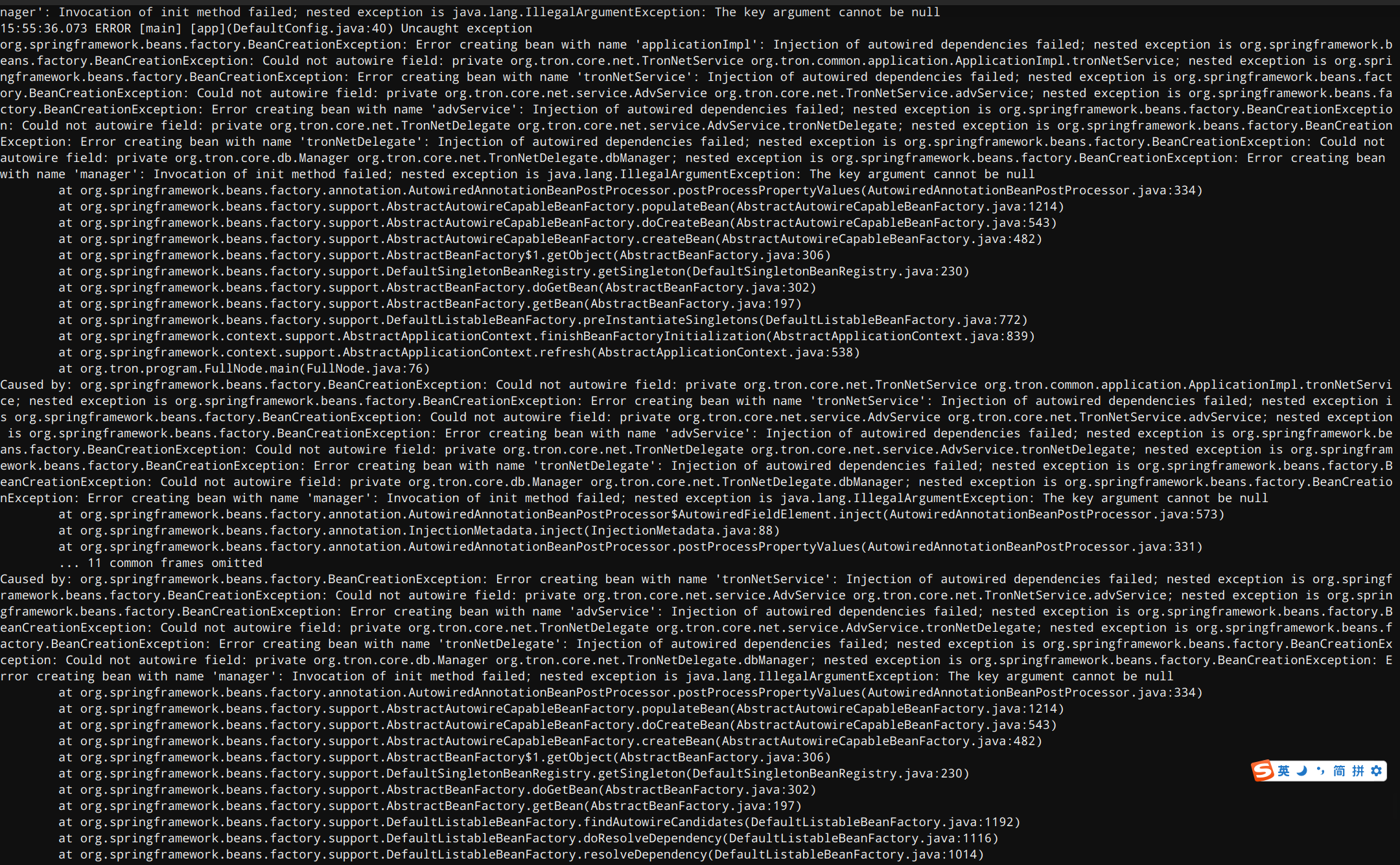Error when building a private chain · Issue #4345 · tronprotocol/java-tron · GitHub