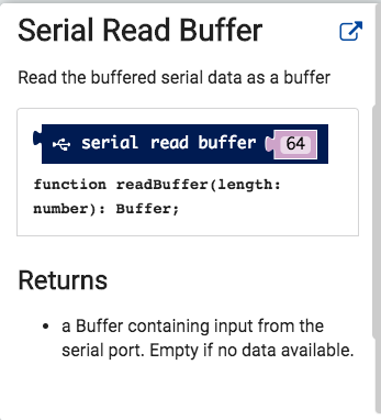 serial.readbuffer API is confusing/not working properly · Issue #3614 · microsoft/pxt · GitHub