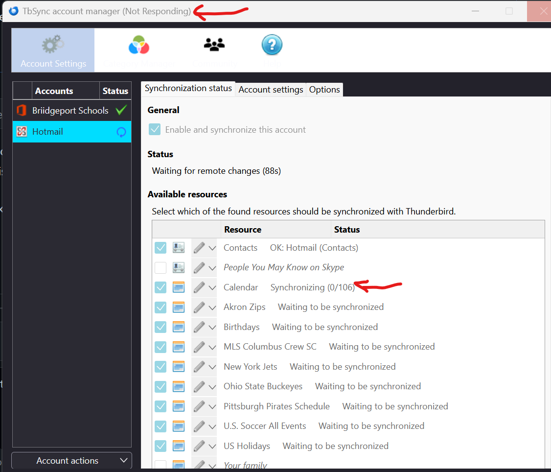 Supports TB 115 · Issue #669 · jobisoft/TbSync · GitHub