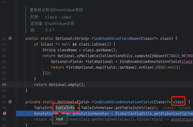 enum 在查询时会 get tableInfo导致 null point · Issue #5250 · baomidou/mybatis-plus · GitHub