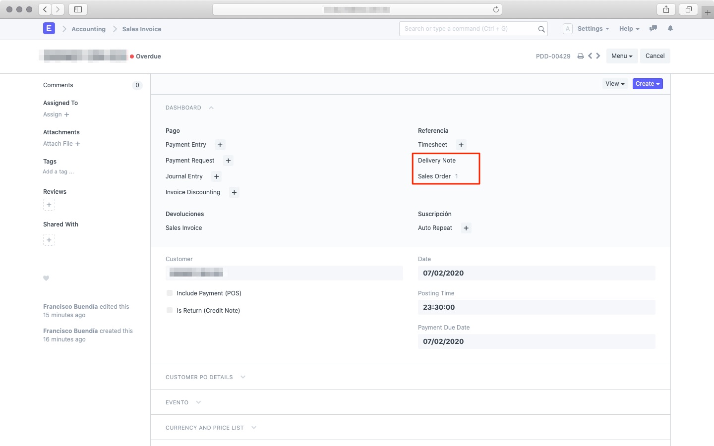 Delivery Note not linked at Sales Invoice Dashboard v12.7.0 · Issue ...