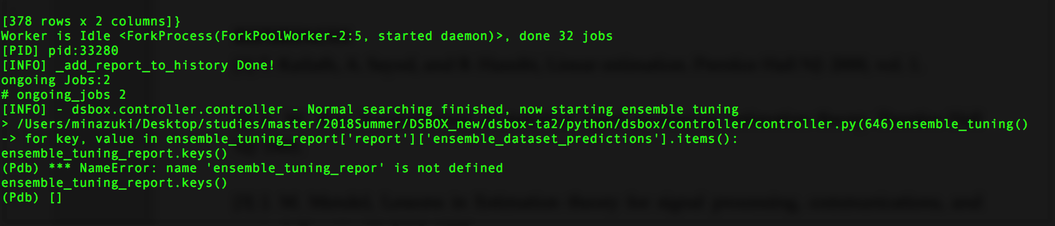 new search algorithm failed on some conditions without return self.history.get_best_history ...