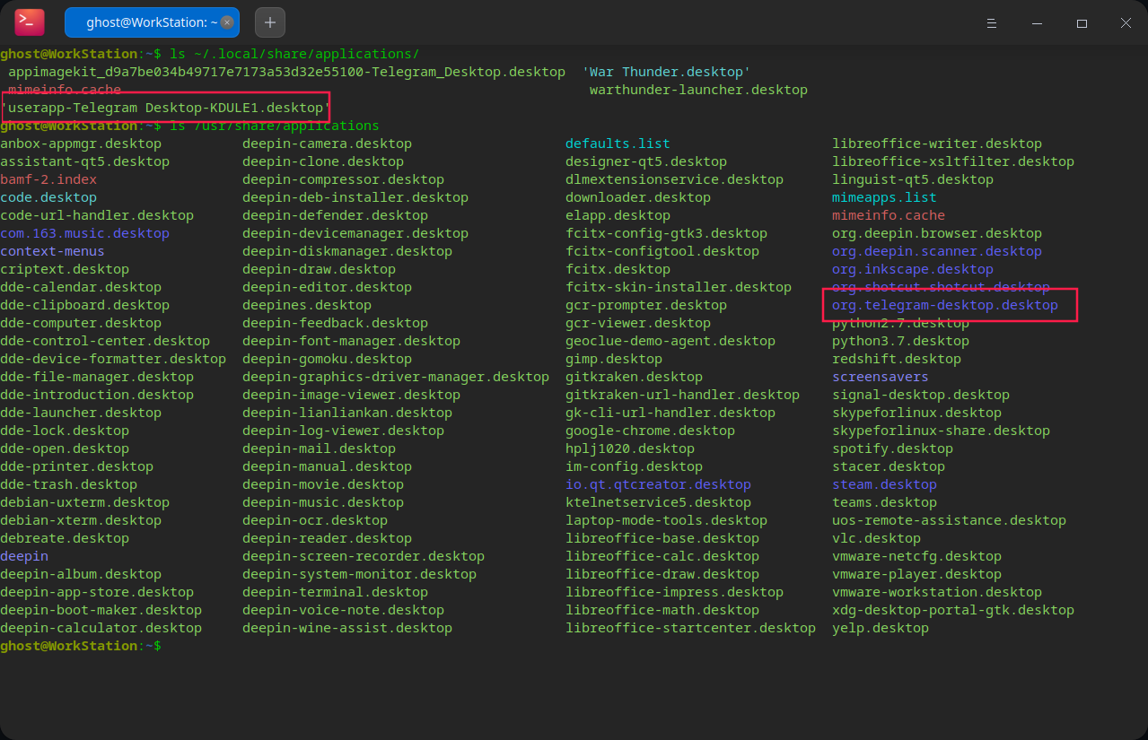 [Bug report] double telegram icons in the launcher · Issue #2165 · linuxdeepin/developer-center ...