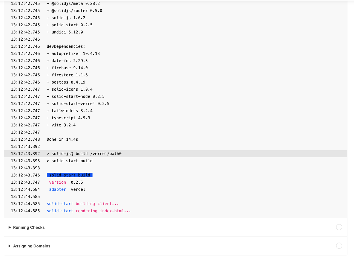 Solid-Start Project can't be deployed somehow. · vercel vercel · Discussion #8944 · GitHub
