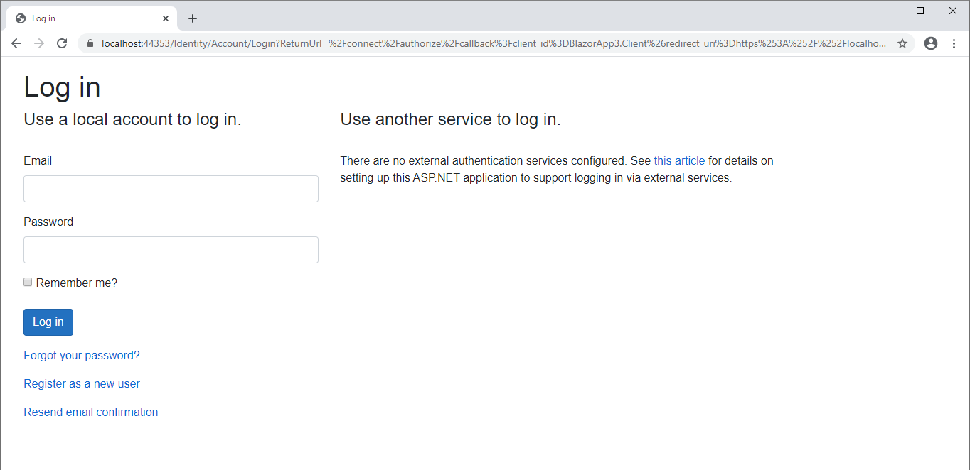 Blazor Webassembly 31 Lts Scaffold Identity Throws Runtime Exception · Issue 22058 · Dotnet