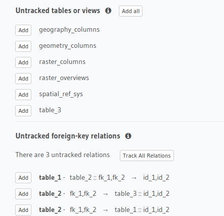 Don't show relationship suggestions to untracked table · Issue #1882 · hasura/graphql-engine ...