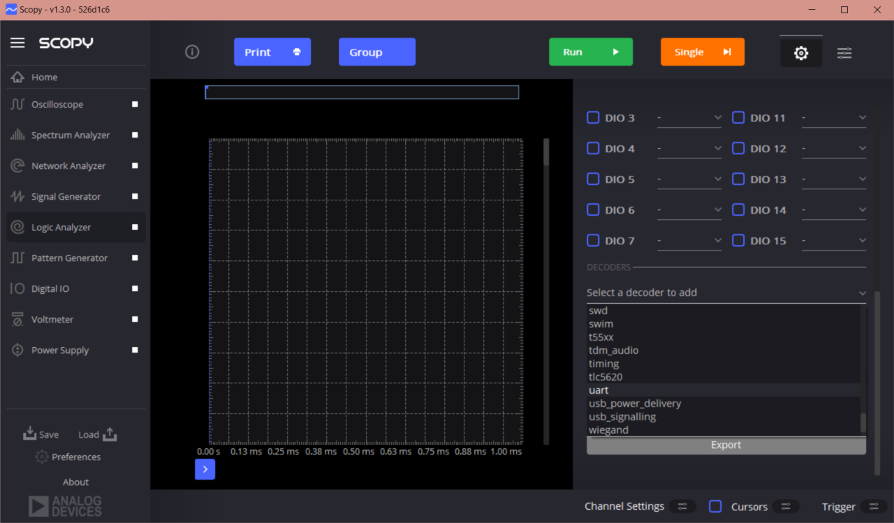 Logic Analyzer: UART decoder not on the list · Issue #1099 · analogdevicesinc/scopy · GitHub