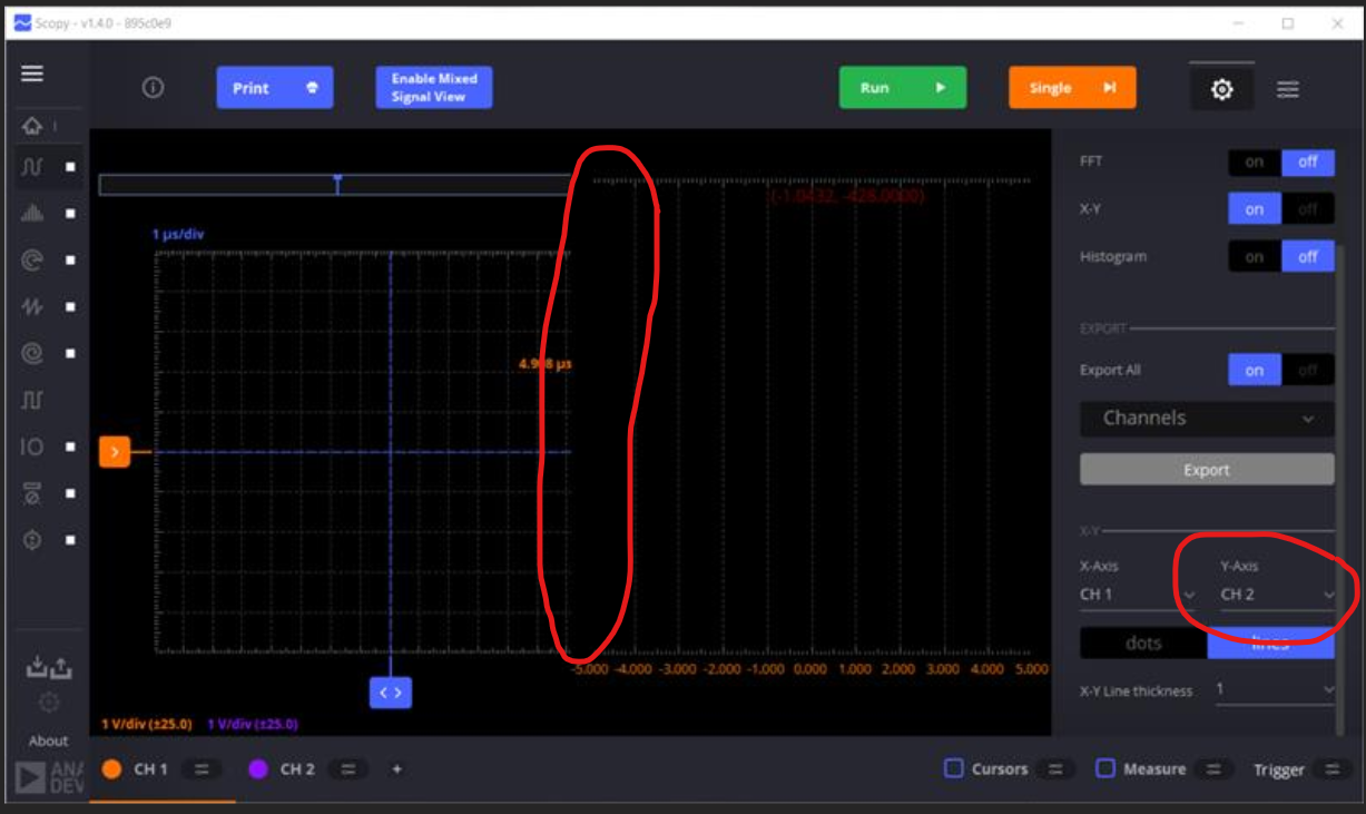 Oscilloscope: XY plot initial state does not match with X-Y settings · Issue #1283 ...