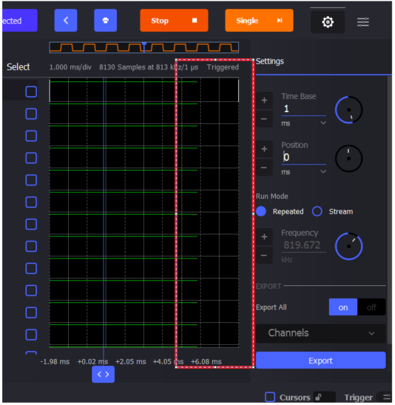 Plot is cut at ends after changing position to 0 · Issue #601 · analogdevicesinc/scopy · GitHub
