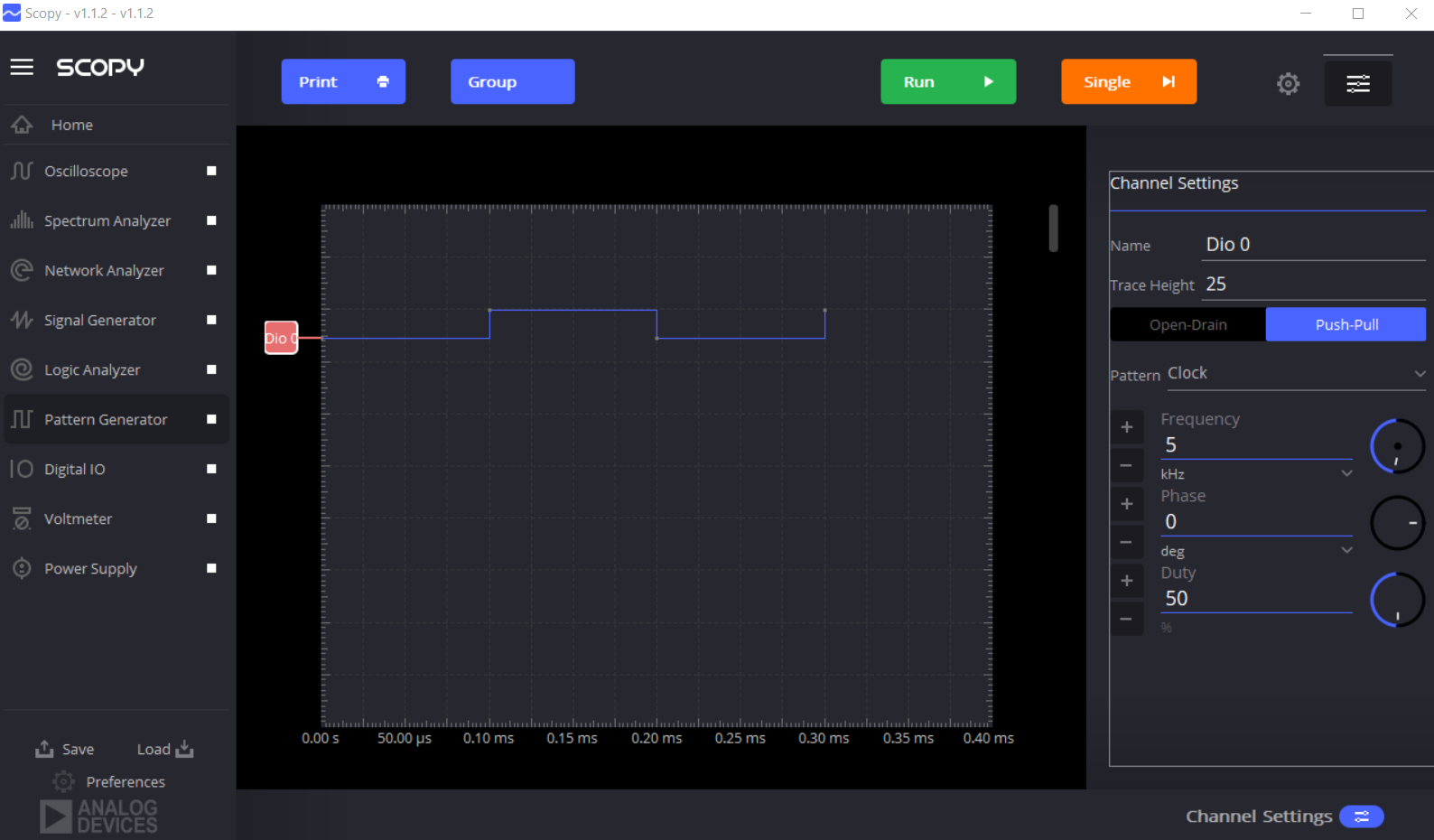 Pattern Generator: Displayed waveform is cut · Issue #875 · analogdevicesinc/scopy · GitHub