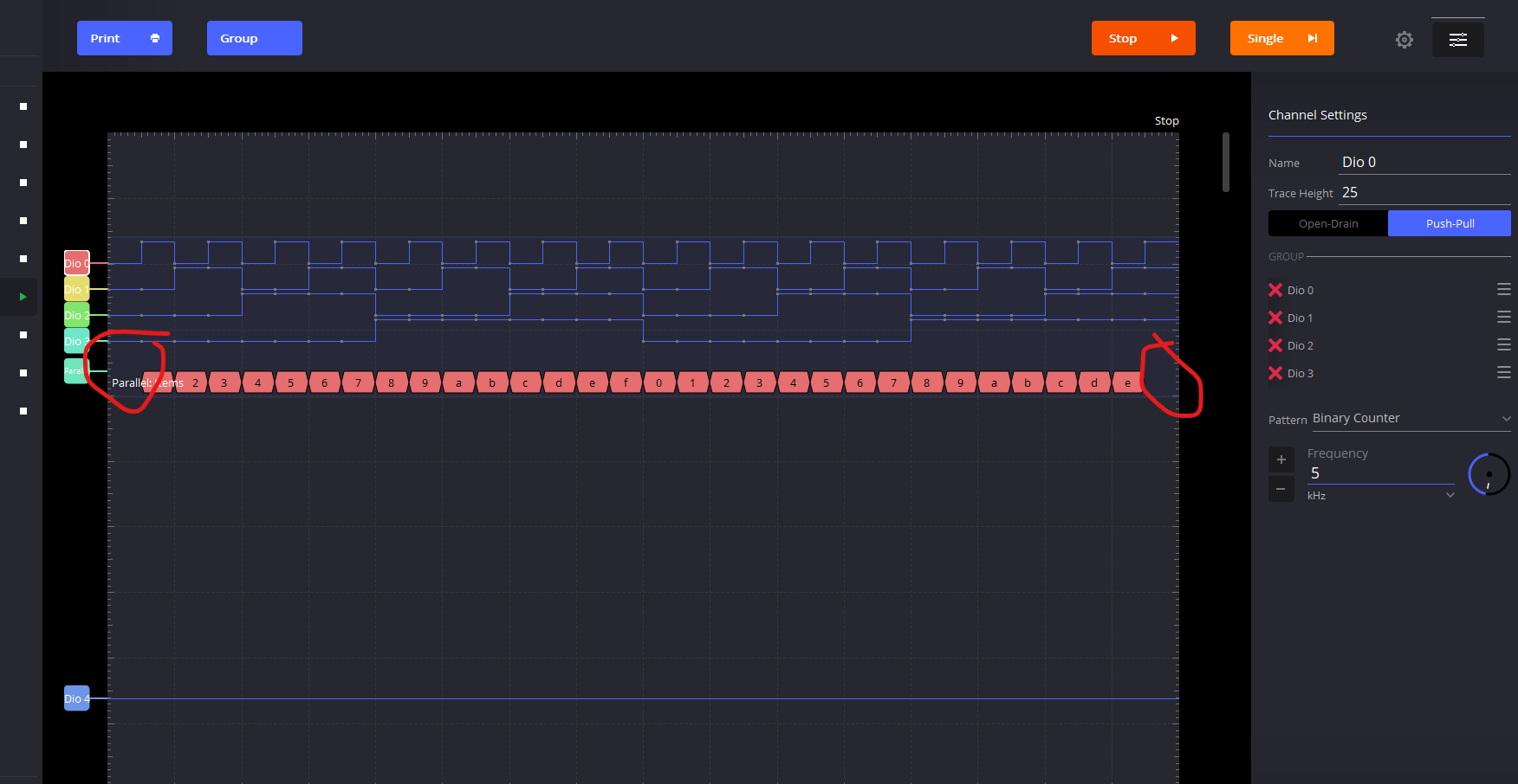 Pattern Generator: First and last item in Parallel decoder are not ...