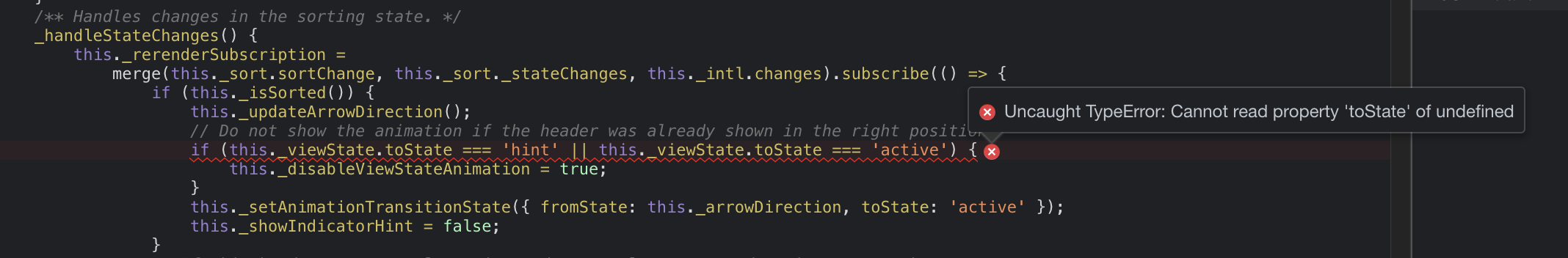 Bug: sorting in ngoninit causes crash · Issue #22210 · angular/components · GitHub