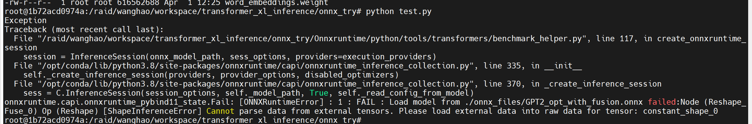 onnxruntime.capi.onnxruntime_pybind11_state.Fail: [ONNXRuntimeError] : 1 : FAIL : Load model ...