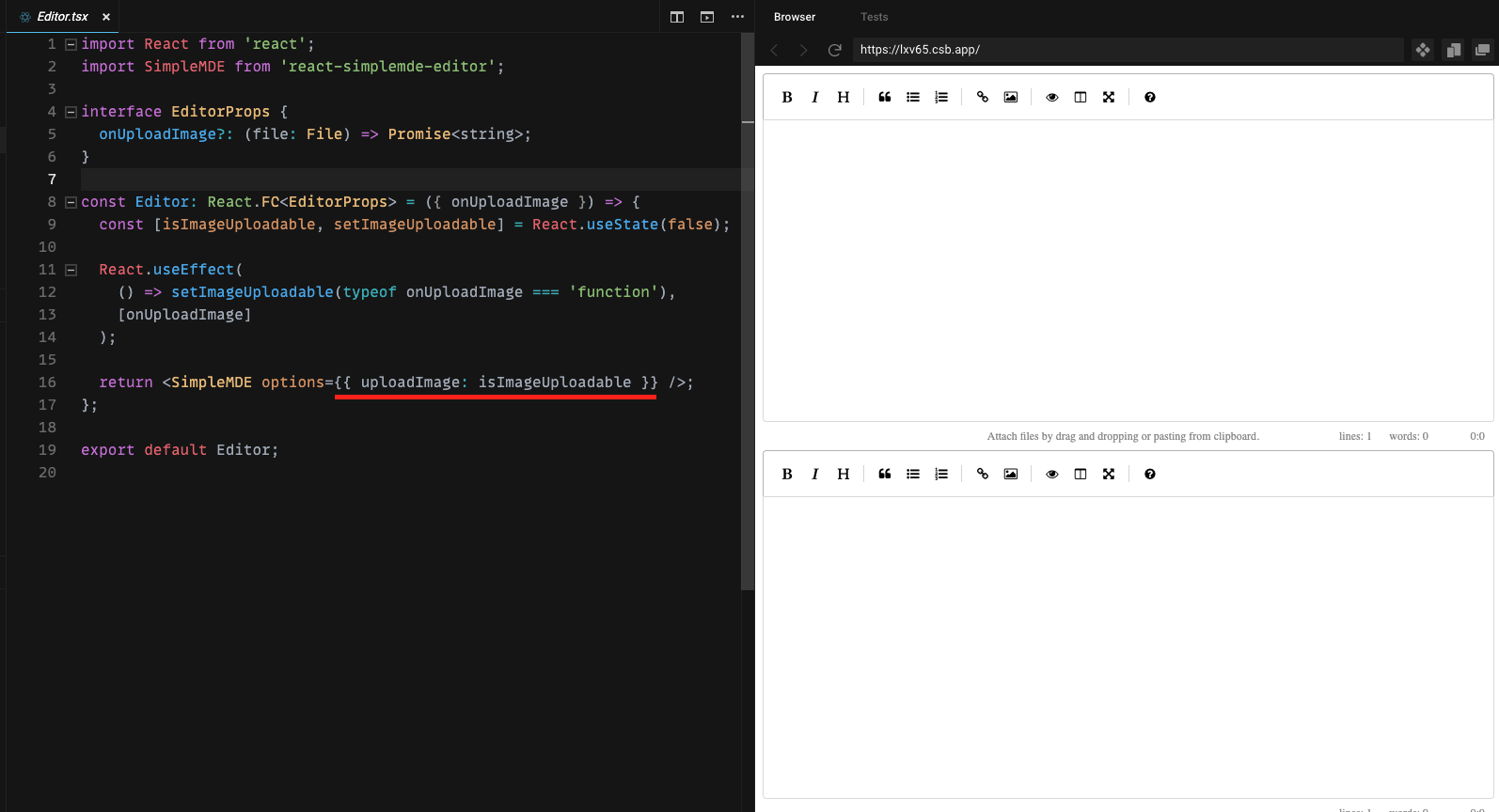 multiple SimpleMDE instance created when options changed on mount · Issue #175 · RIP21/react ...