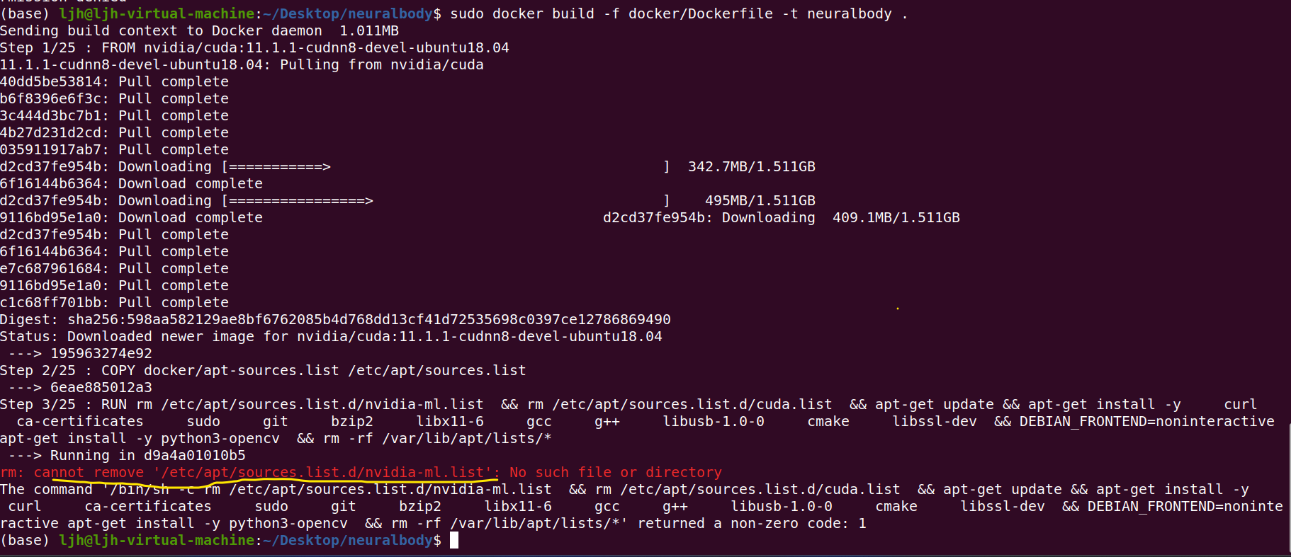 problem with docker install command · Issue #108 · zju3dv/neuralbody · GitHub