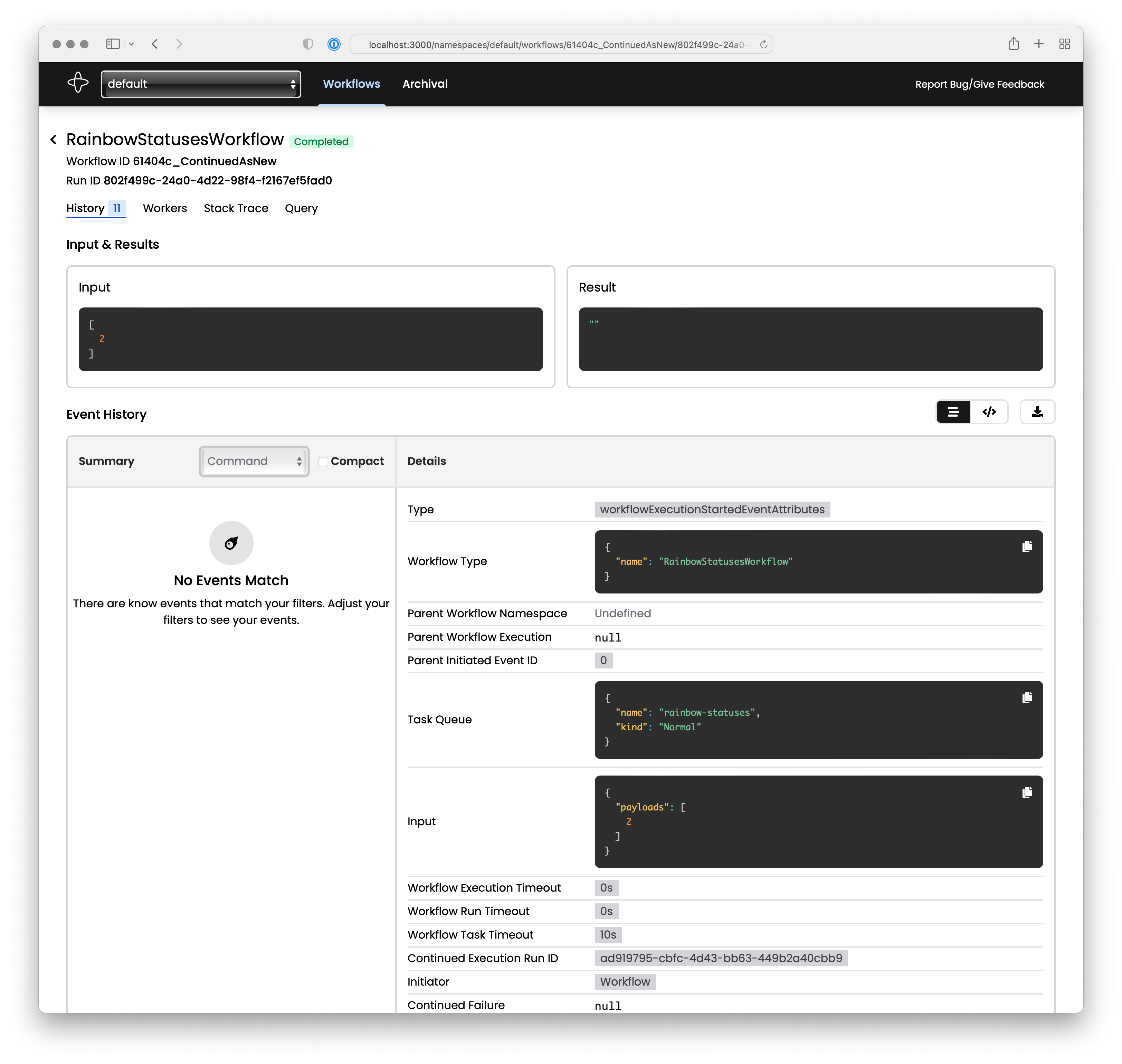 Summary event list is empty · Issue #290 · temporalio/ui · GitHub