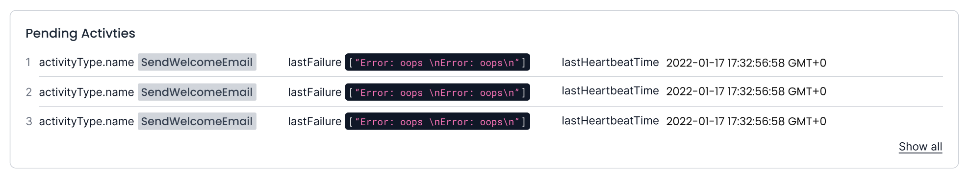 [0.4.0] Pending activities · Issue #305 · temporalio/ui · GitHub