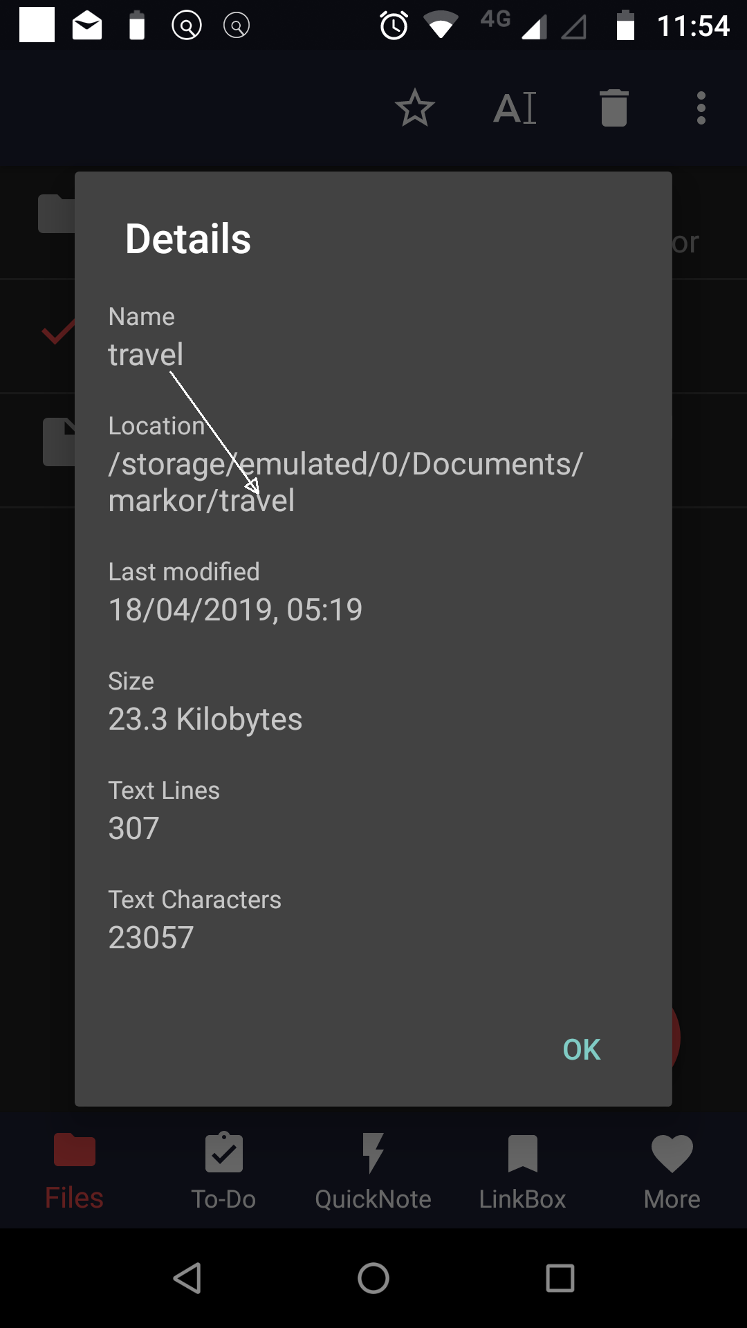 Minor bug - file information · Issue #549 · gsantner/markor · GitHub