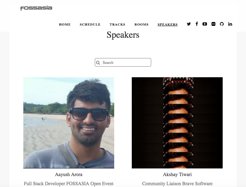 Overlap In Search Speaker Filed In Small Screen View · Issue 1776 · Fossasiaopen Event Wsgen 6022