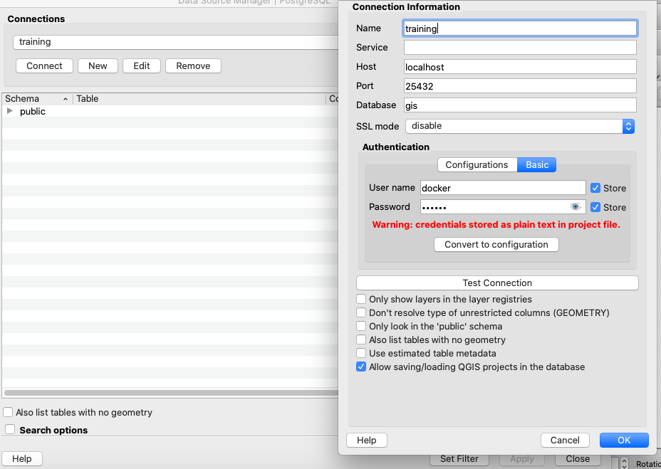 Postgis Connection Parameters In Db Manager Are Updated Only After A 4587