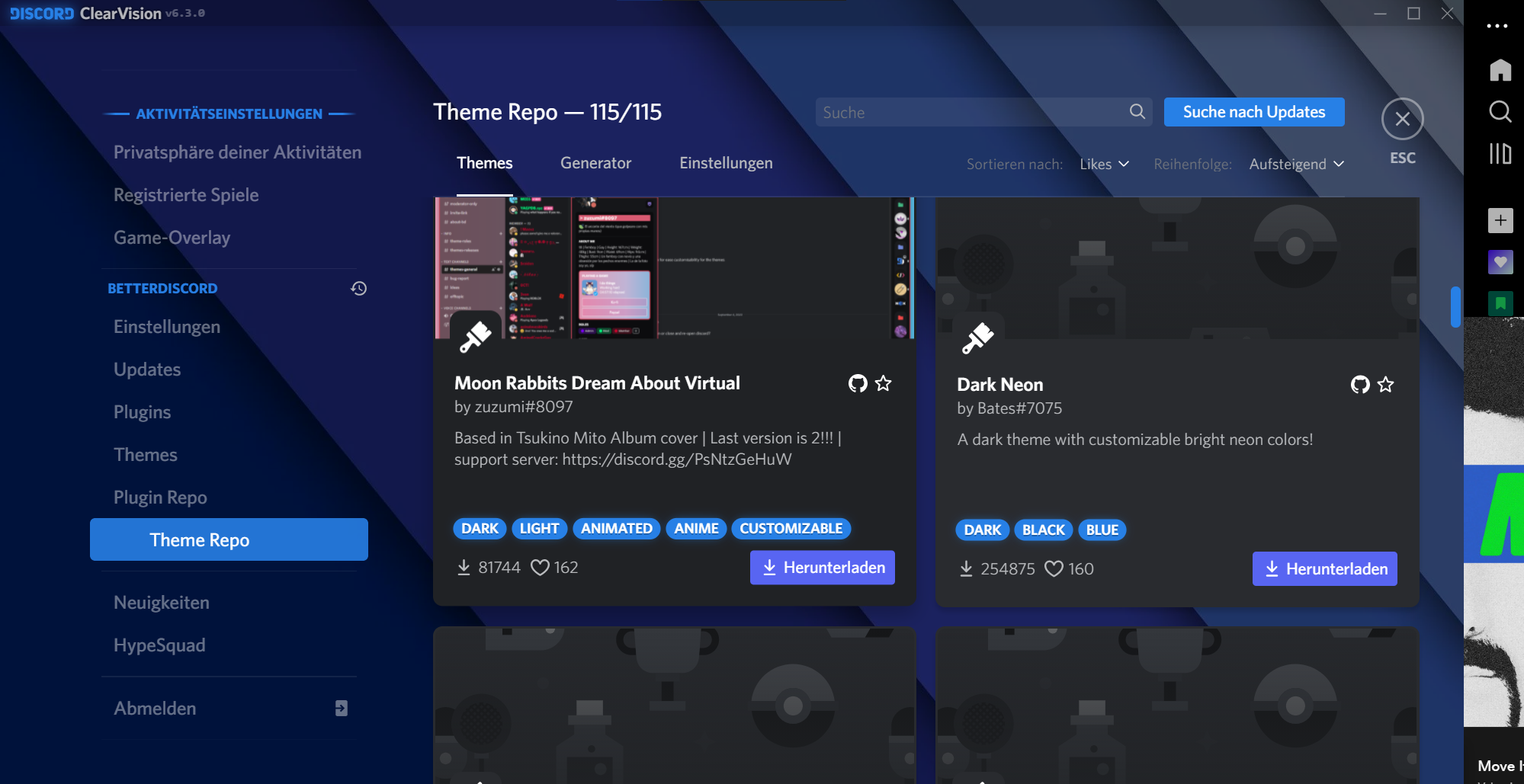 [BUG] - Theme Repo · Issue #1989 · mwittrien/BetterDiscordAddons · GitHub