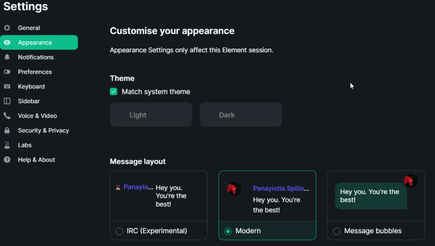 Profile picture different than messages picture in all except experimental irc style · Issue ...