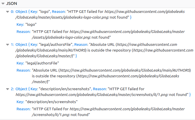 WSOD on URL validation · Issue #164 · italia/publiccode-editor · GitHub