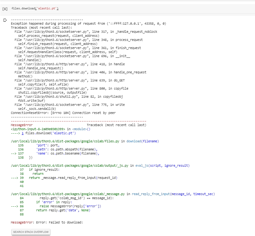 Problem with downloading big files · Issue #64 · googlecolab/colabtools · GitHub