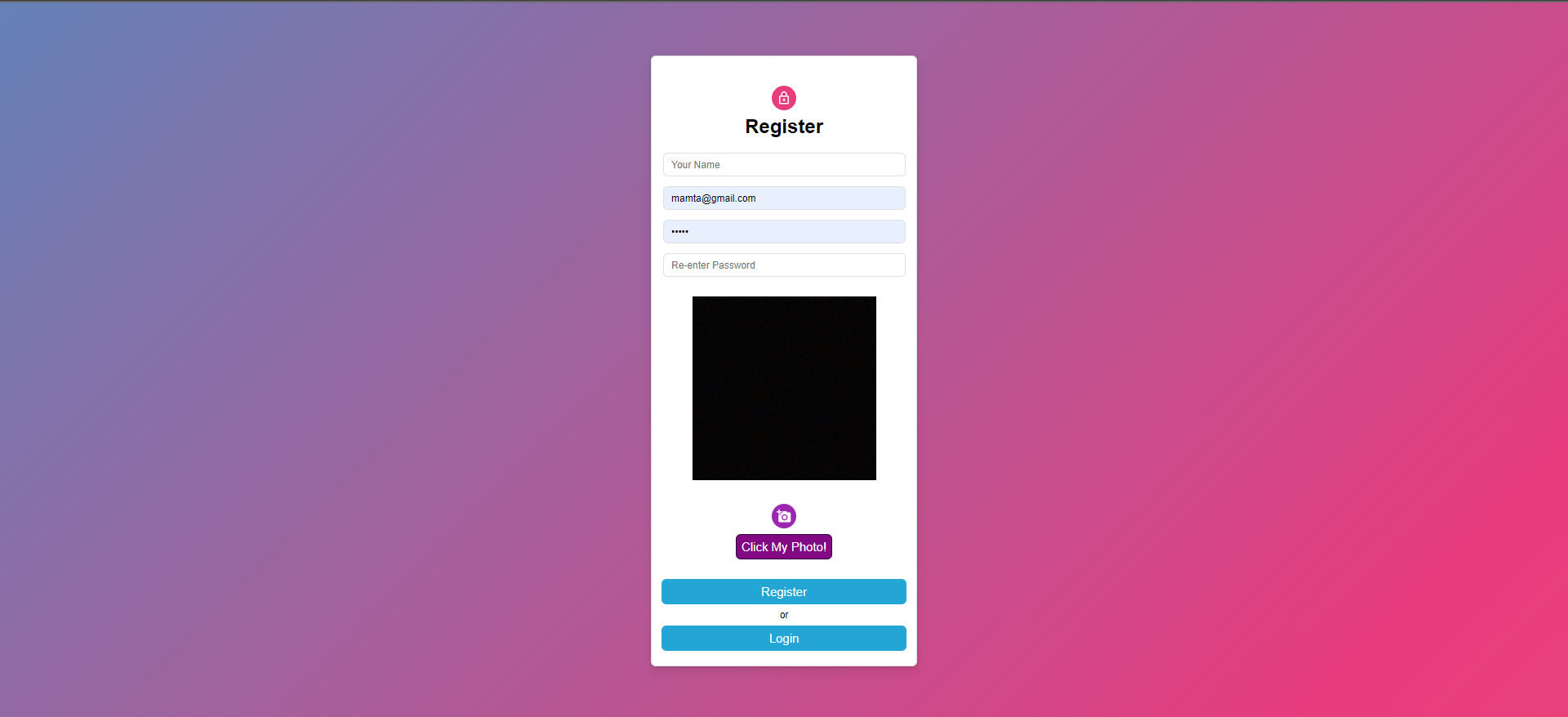 GitHub - namitaarya/User-Registration-System-Using-Face-Rec