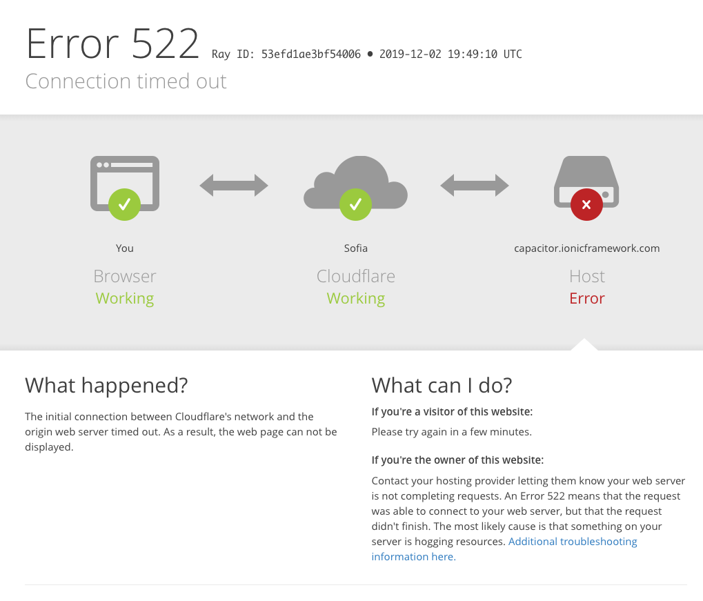 https://capacitor.ionicframework.com/ website is down any idea? · Issue #2203 · ionic-team ...