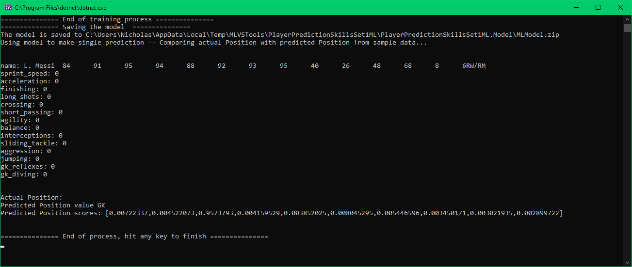 Change to *ML.ConsoleApp.CreateSingleDataSample() · Issue #329 · dotnet ...