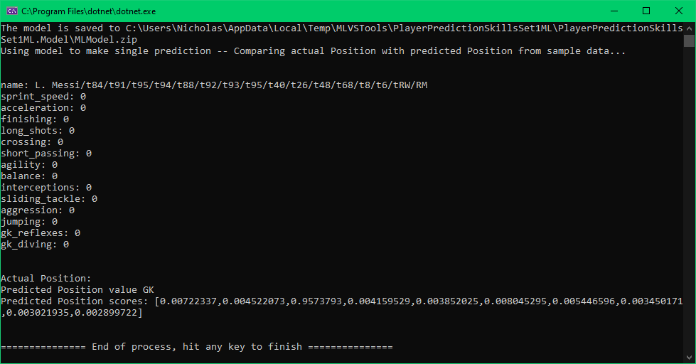 Change to *ML.ConsoleApp.CreateSingleDataSample() · Issue #329 · dotnet ...