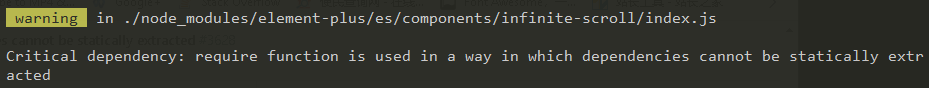 [Bug Report] Critical dependency: require function is used in a way in which dependencies cannot ...